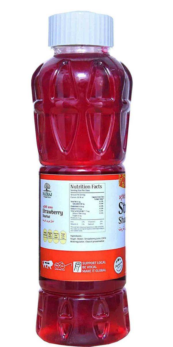 Natraj The Right Choice Strawberry Sharbat and Kesar Badam Sharbat ...