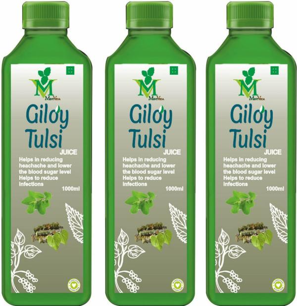 Mint Veda Giloy Tulsi Juice - 1L Each (Pack Of 3) - JioMart
