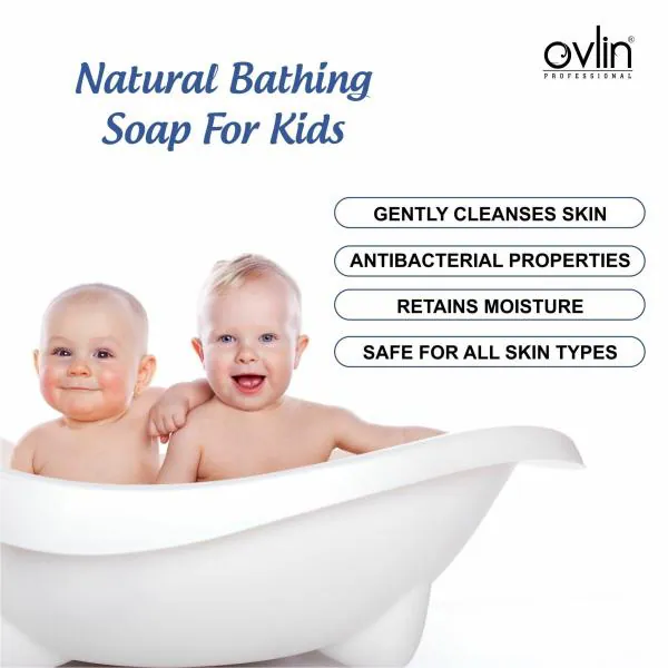 OVLIN Baby Soap With Organic Coconut Oil, Sweet Almond Oil, Vitamin E ...