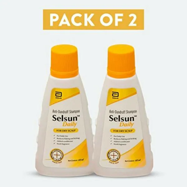 Selsun Daily Anti Dandruff Shampoo 60ml(pack of-2) - JioMart