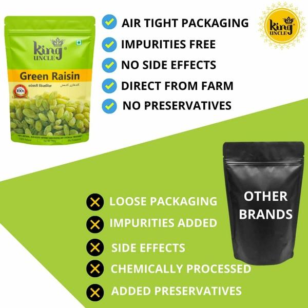 KING UNCLE ROUND GREEN RAISIN/ KISHMISH KANDHARI 250g - JioMart