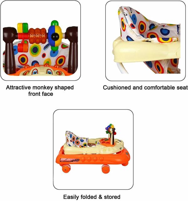 Awesome Play Musical Walker With Height Adjustable- Orange|WALKER ...