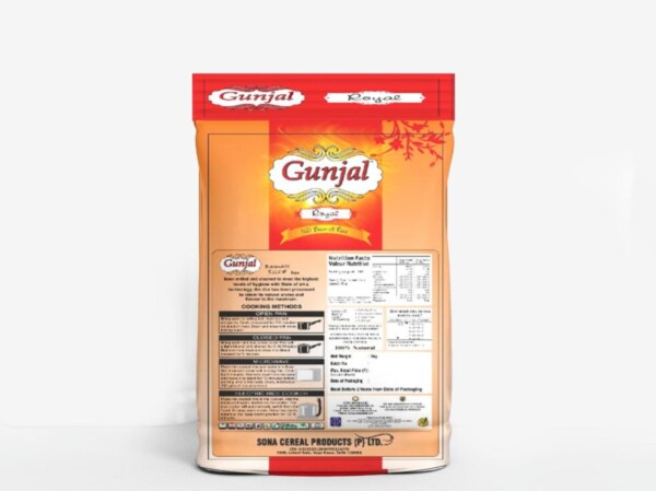 GUNJAL ROYAL BASMATI RICE, 5 KG - JioMart