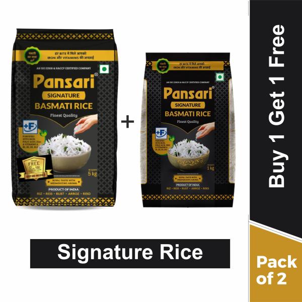 Pansari Signature Basmati Rice, Biryani /Pulav Rice (Long Grain, Raw ...