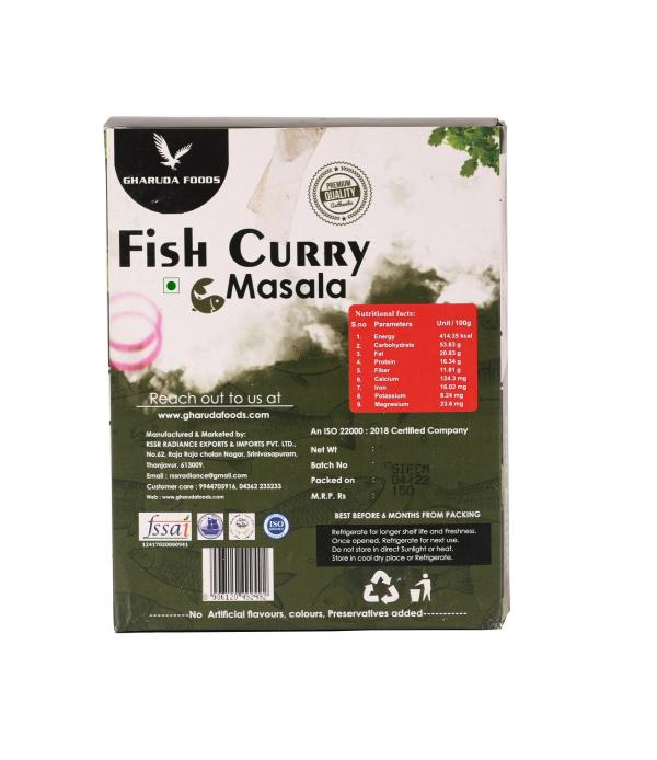 GHARUDA FOODS Indian Style Spicy Fish Curry Masala 200 Grams with No ...