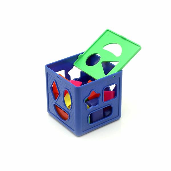 ZUDO TOYS Shape Sorting Cube with 18 Shape and Different Color Kids ...
