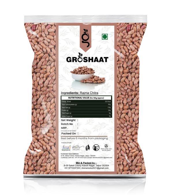 Groshaat Best Quality Rajma Chitra -2Kg (Packing) Kidney Bean (2000 g ...