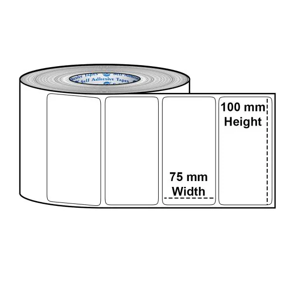 VCR 4 x 3 Direct Thermal Label Sticker - 4 x 3 inches - 100mm x 75mm ...