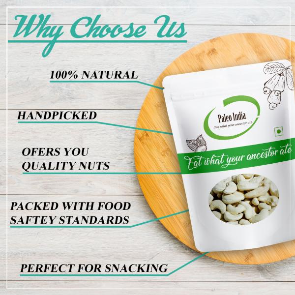 Paleo India Whole W320 Cashews 200gm Raw Kaju Dry Fruits Nuts - JioMart