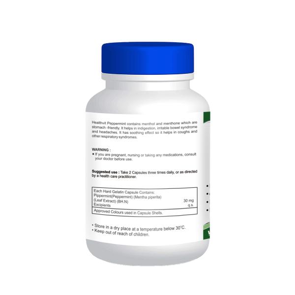 Healthvit Peppermint 30mg Healthy Stomach Supplement 60 Capsules - JioMart