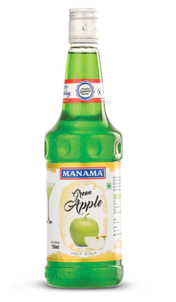 Manama Green Apple Fruit Syrup for Mocktails and Cocktails (750ML ...
