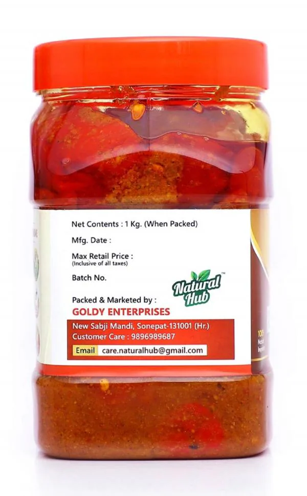 Natural Hub Mothermade Stuffed Red Chilli Pickle, Lal Mirch ka Achaar ...