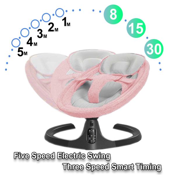 BABYHOP Electronic Baby Swing for Newborn to 24 Months with 5 Swing ...