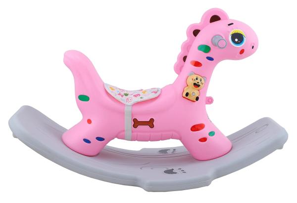 Clever Fox Pink Dino Dinosaur Musical Toy Rockers for Kids (1 to 3 Year ...