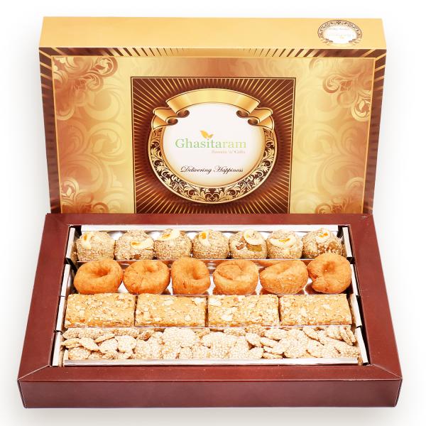 Jaiccha-Lohri Sweets-Assorted box of Revadi, Gud Gachak, Khajoor and ...