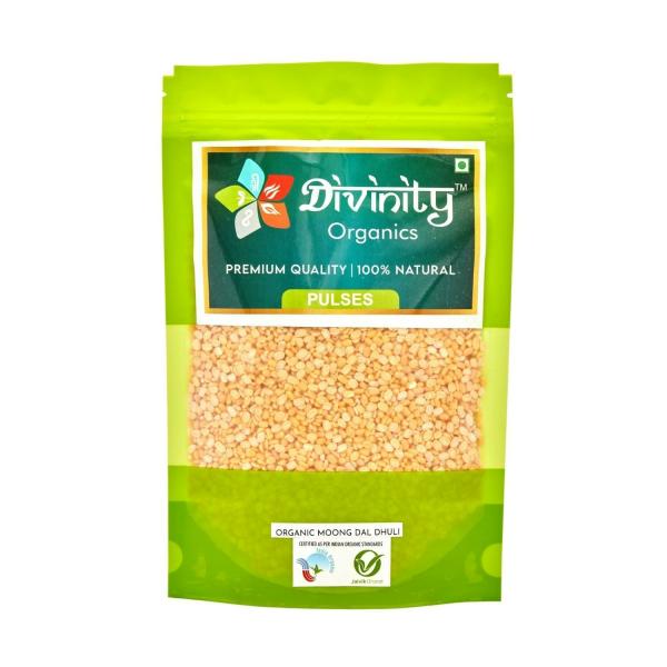 Divinity Organics | Unpolished Organic Moong Dhuli/Green Gram Washed (1kg Pack) - JioMart