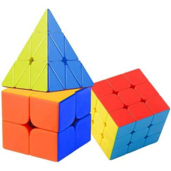 WORLD WIDE WISHES Cube And Pyramid Triangle Magic Puzzle Cube - Pack Of ...