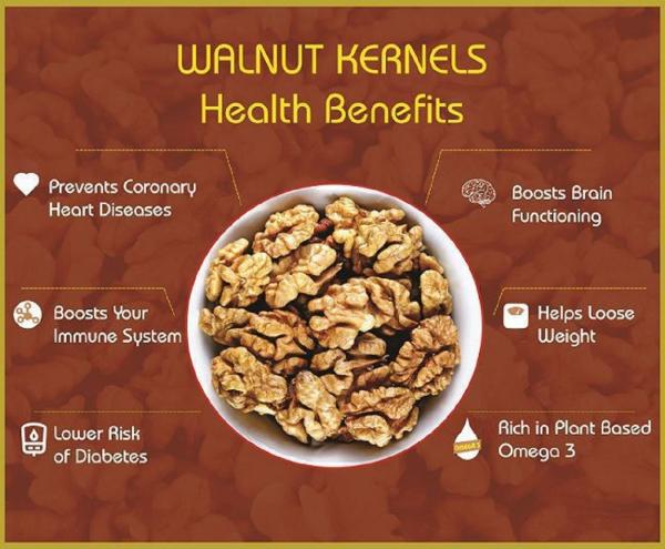 ENGLISH NUTS 1 KGS AKHROT GIRI QUARTER WALNUT KERNELS VACCUM PACKED ...