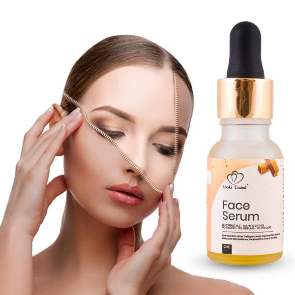 Looks United 24k Gold Face Serum Hydrated Skin, Improved Skin ...
