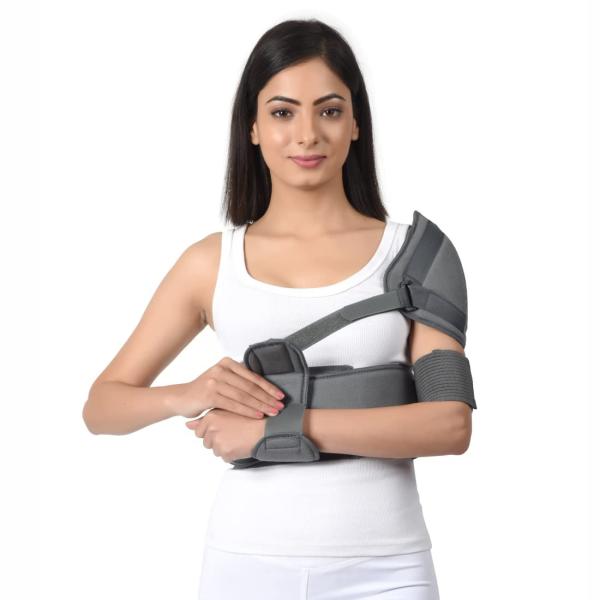 Accusure Grey Shoulder Immobilizer With Support Brace-Arm Sling-Elastic ...