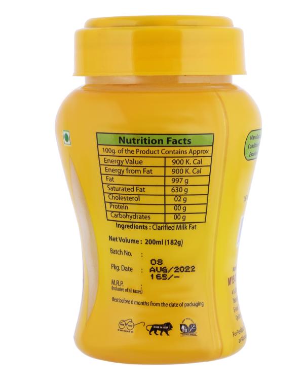 MGS GHEE Cow Desi Ghee 1 Litre Clarified Butter Danedar Ghee(500 ml ...
