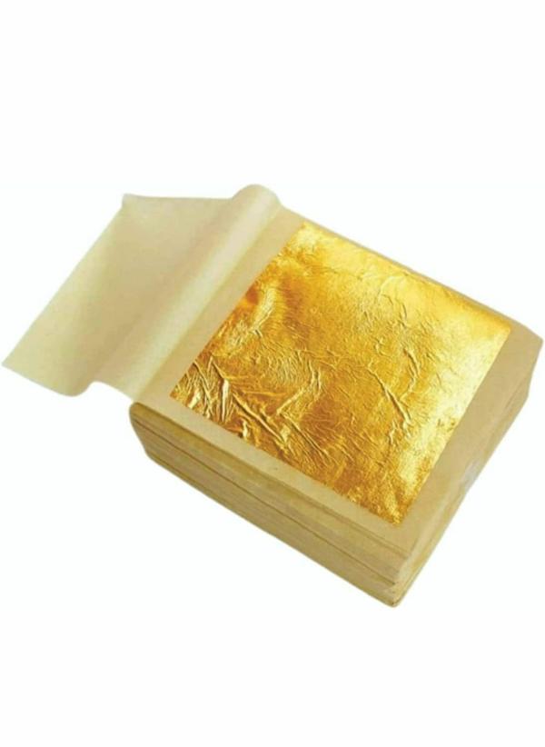 FGLC 24k Edible Gold Leaves King Size Gold Varak Vark For Decoration ...