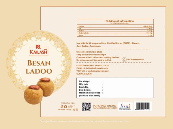 Kailash Besan Ladoo Box 500 g - JioMart