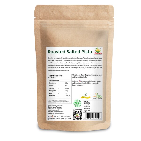 Dawn Lee Roasted & Salted Pistachios 100 Grams Healthy Pista Dry Fruits & Nuts - JioMart