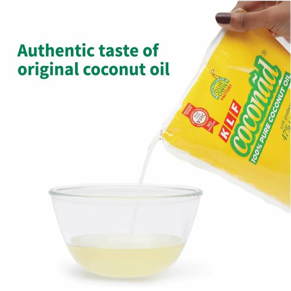 KLF Coconad Coconut oil 1Liter Pouch (Pack of 3) - JioMart