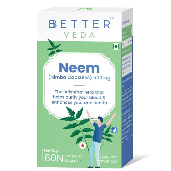Bbetter Veda Neem Nimba Capsules 500Mg - 60 Veg Capsules - JioMart
