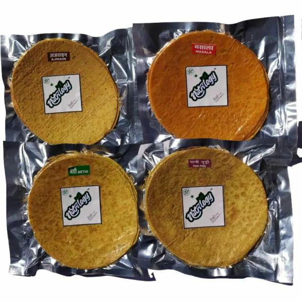 Nutrilogy Khakra ( Ajwain, Masala, Methi, Pani Puri) Khakra Super Saver ...