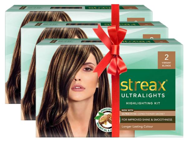 Streax Vibrant Blonde Highlights Kit, 60 G (Pack Of 3) - JioMart