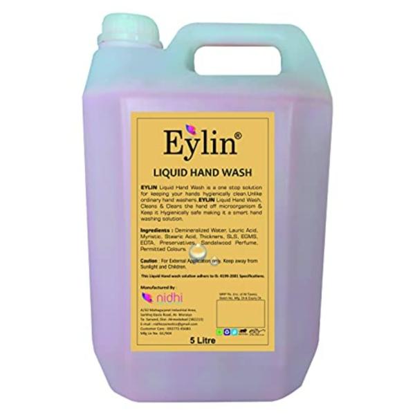 Eylin Soft Care Liquid Hand Wash with Sandalwood Extracts& Free 250ml Pump Dispenser-5 Litres ...