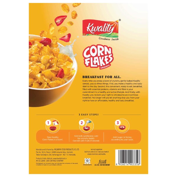 Kwality Corn Flakes 375g Box - JioMart