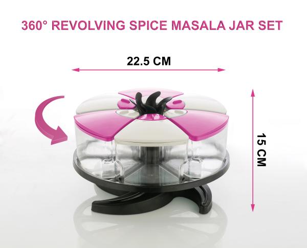 EXODUS 360 Revolving Spice Rack Masala Rack Spice Box Masala Box Masala ...