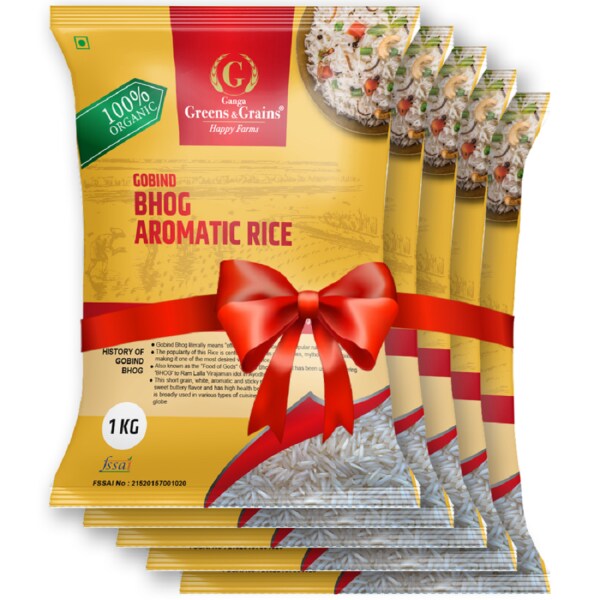 Gobind Bhog Aromatic Rice (5kg) GANGAGREENS & GRAINS ...
