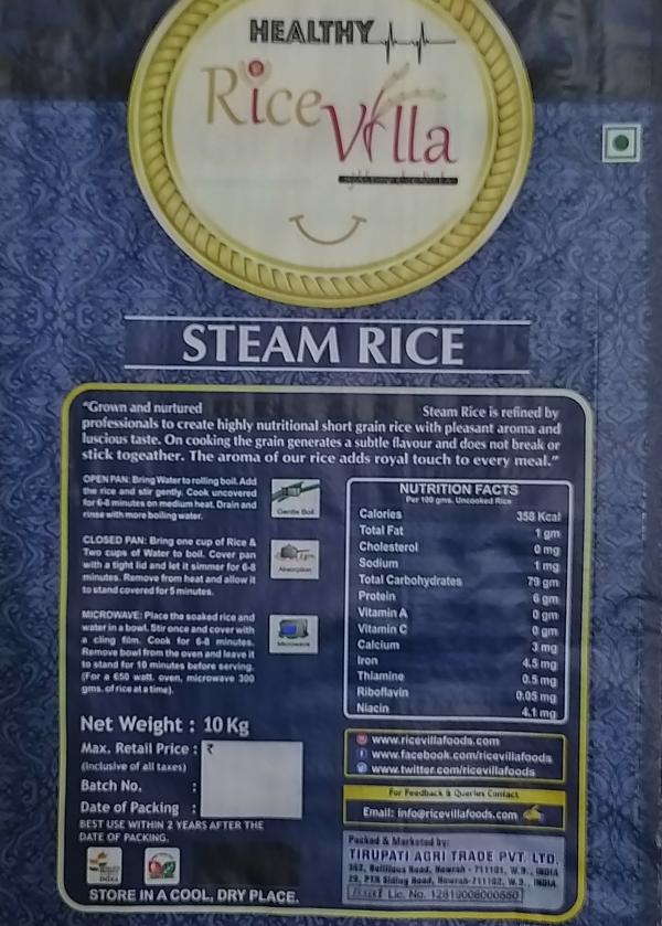 Rice Villa | Raja | 26 kg | Sonam | Steam Rice - JioMart