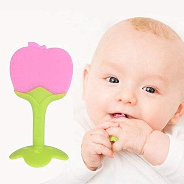 Enorme Silicone Apple Fruit Shape Teether with Key Teether For Babies ...