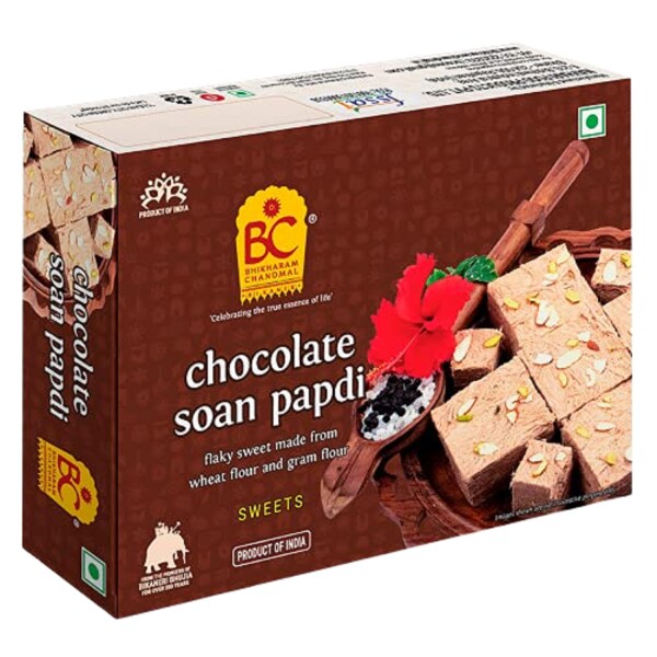 Bhikharam Chandmal - Chocolate Soan Papdi - Bikaneri Chocolate ...