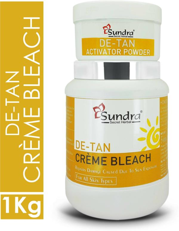 Sundra Secret Herbal De-Tan Creme Bleach for All Skin Types to Repair ...