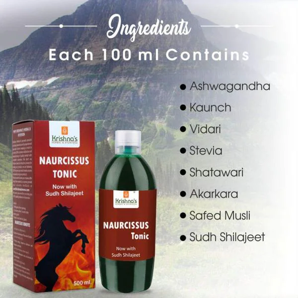 Krishna's Herbal & Ayurveda Narcissus Tonic Stamina Booster - 500 ml ...