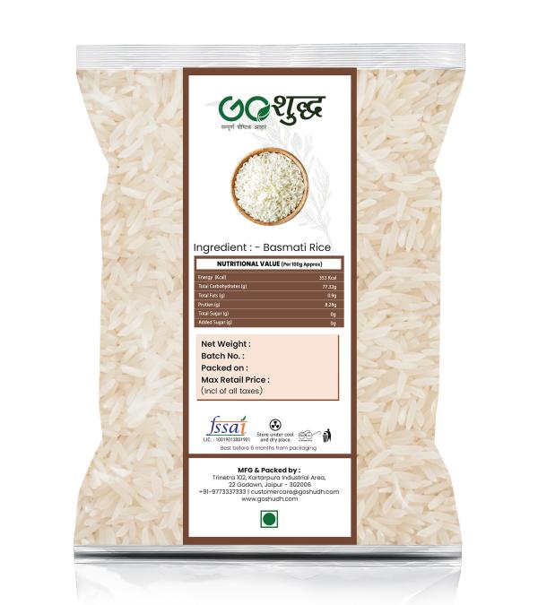Goshudh Best Quality Basmati Rice -5Kg (Packing) Basmati Chawal (5000 g ...