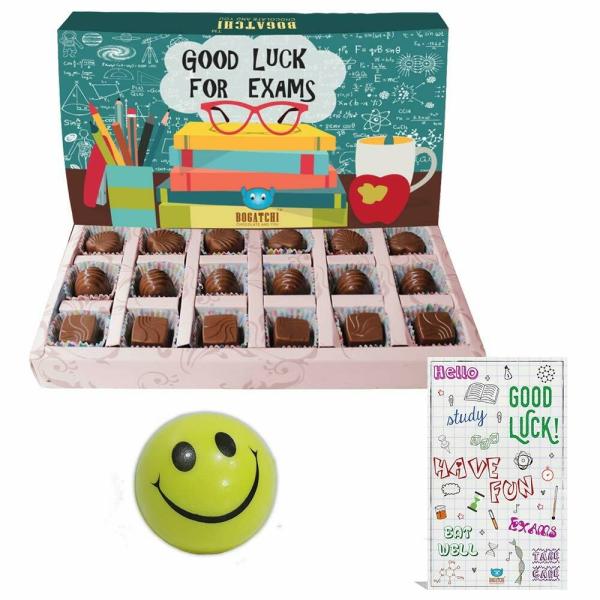 BOGATCHI Good Luck Chocolate Gift for Exams, 180g + Free Exam Wishes ...