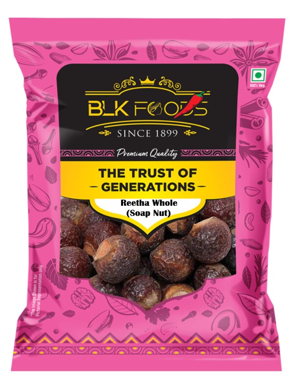 BLK Foods Natural 150g Reetha Whole | Ritha Sabut| Soap Nut | Accacia ...