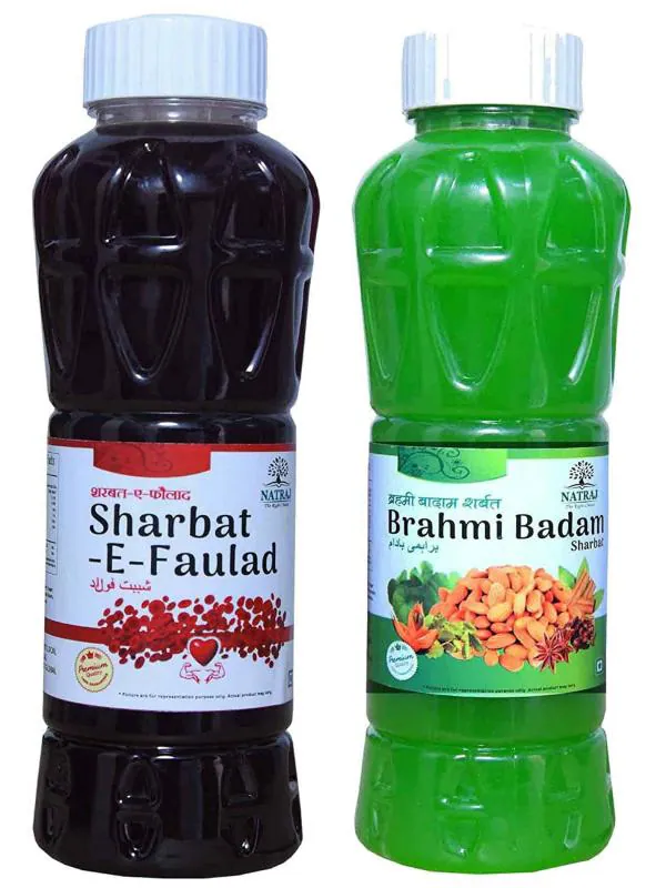 Natraj The Right Choice Sharbat-e-faulad and Brahmi Badam Sharbat ...