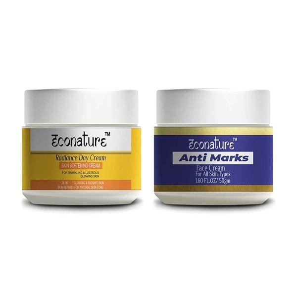 Econature Radiance Day Creams Skin Softening Creams 50G + Anti Marks ...