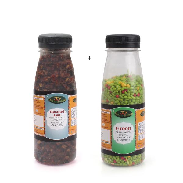 J J Crunch N Munch - Banarasi Pan + Green Mukhwas Combo 400gm - JioMart