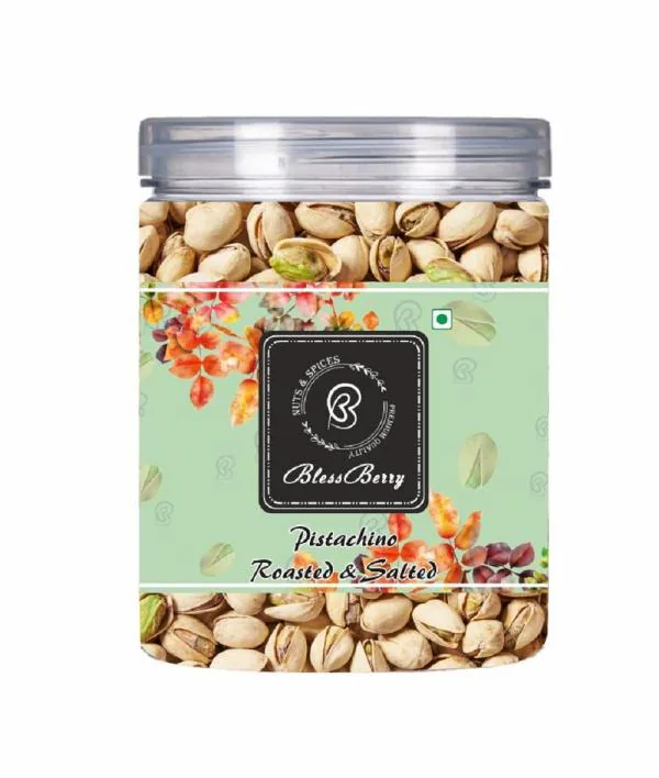 BLESSBERRY Premium California Roasted & Salted Pistachios 250 g| Pista Dry Fruit Pistachios (250 ...