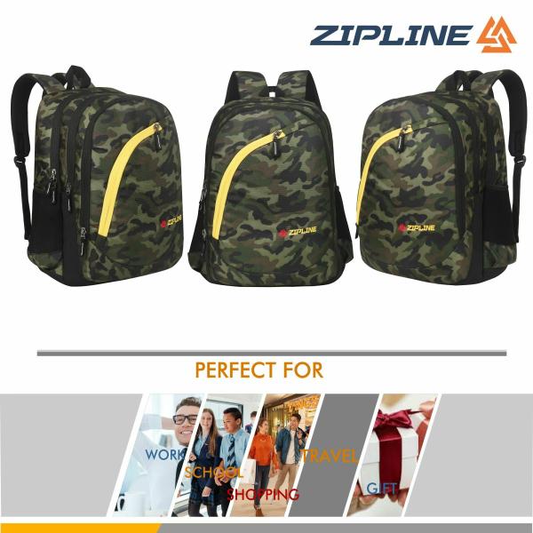 ZIPLINE Unisex Casual Polyester 36 L Backpack School Bag Women Men Boys ...