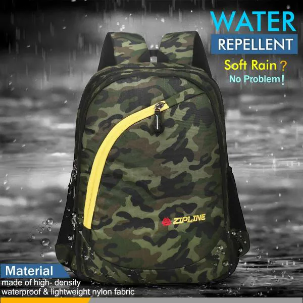 ZIPLINE Unisex Casual Polyester 36 L Backpack School Bag Women Men Boys ...